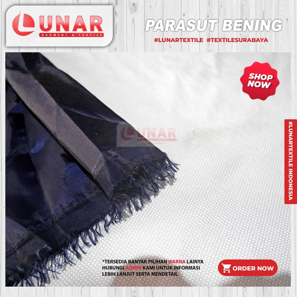 Jual Kain Parasut/Parasit Navy Per-Yard Bahan Jaket Outdoor, Rompi ...
