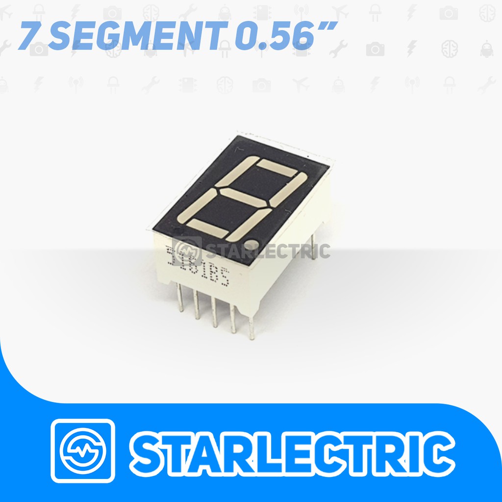 Jual LED Seven Segment 7 0.56" Common Anode Anoda Merah 0.56 Red Merah ...