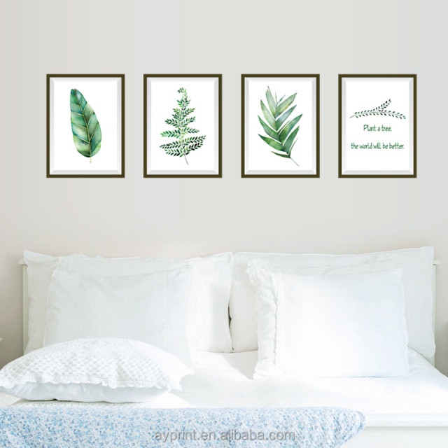 Jual METH SK7132 FRAME GREEN LEAF 3D BINGKAI TROPICAL PLANT WALLSTICKER ...