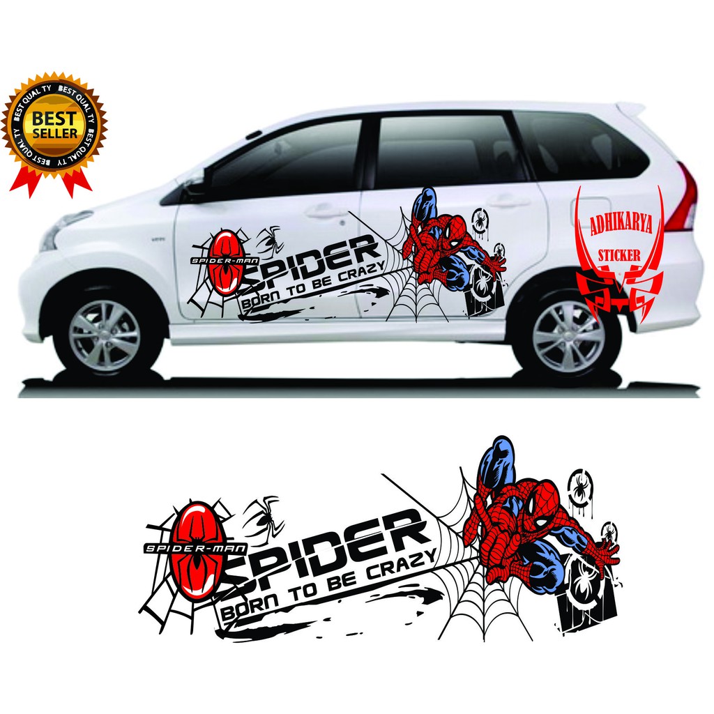 Jual Stiker Mobil Spiderman Decal Dekal Avanza Xenia Keren Bodi Samping ...