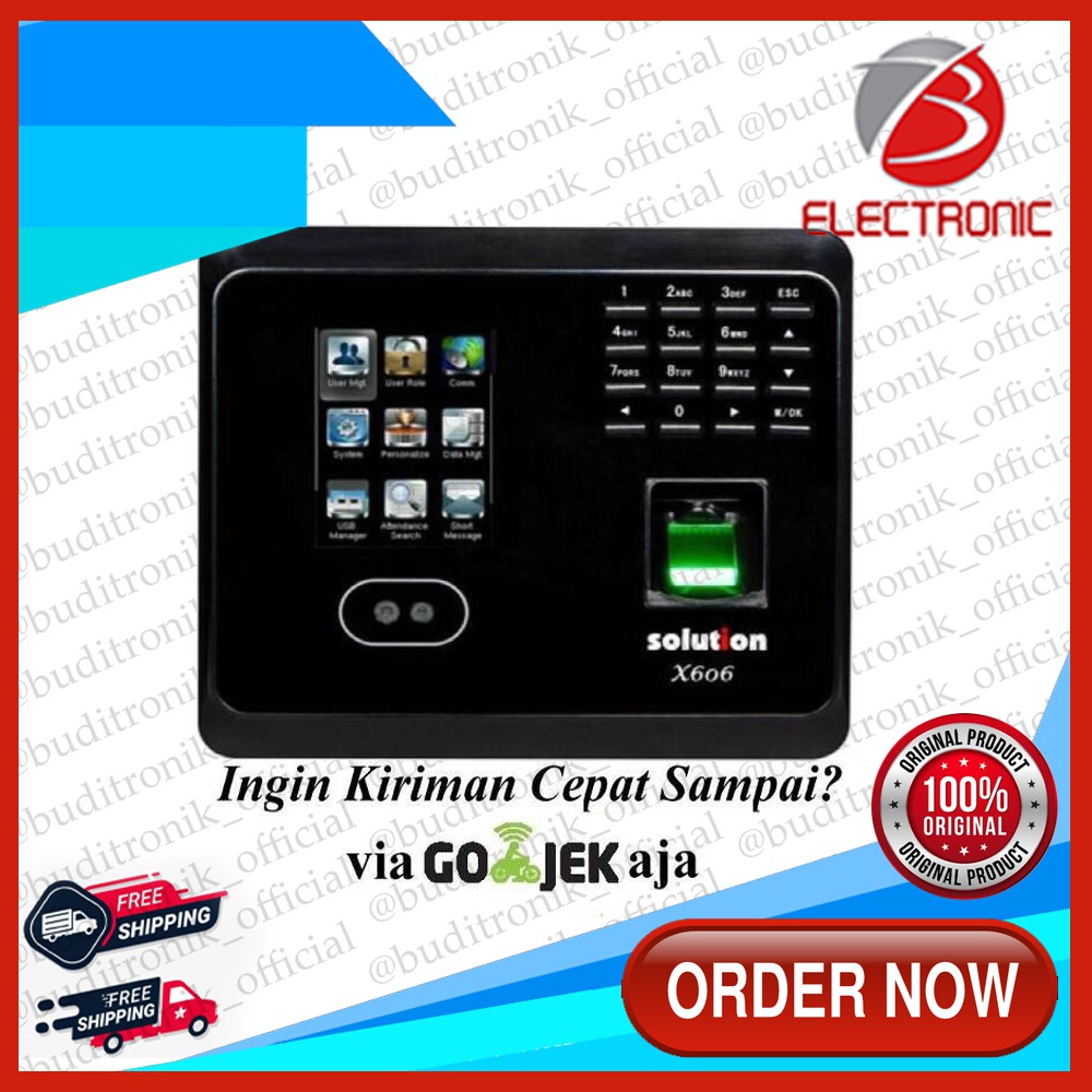 Jual Solution Finger Print X606-S RfId Face Wajah / Mesin Absen ...