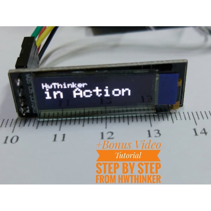Jual Modul Display OLED LCD 0.91" inch 128x32 Serial I2C Arduino White ...