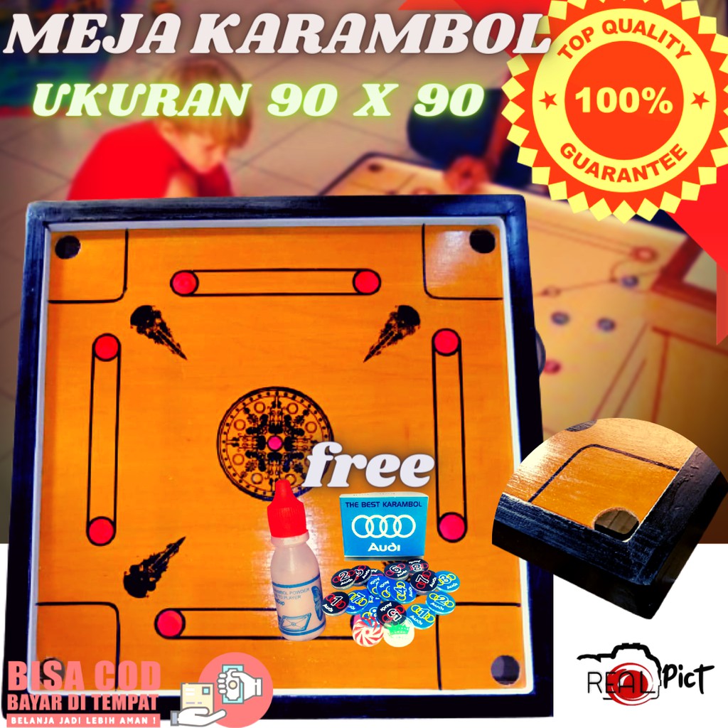 Jual HARGA TERMURAH MEJA KARAMBOL UKURAN 90 X 90 FREE PELICIN KARAMBOL DAN BIJI KARAMBOL ...
