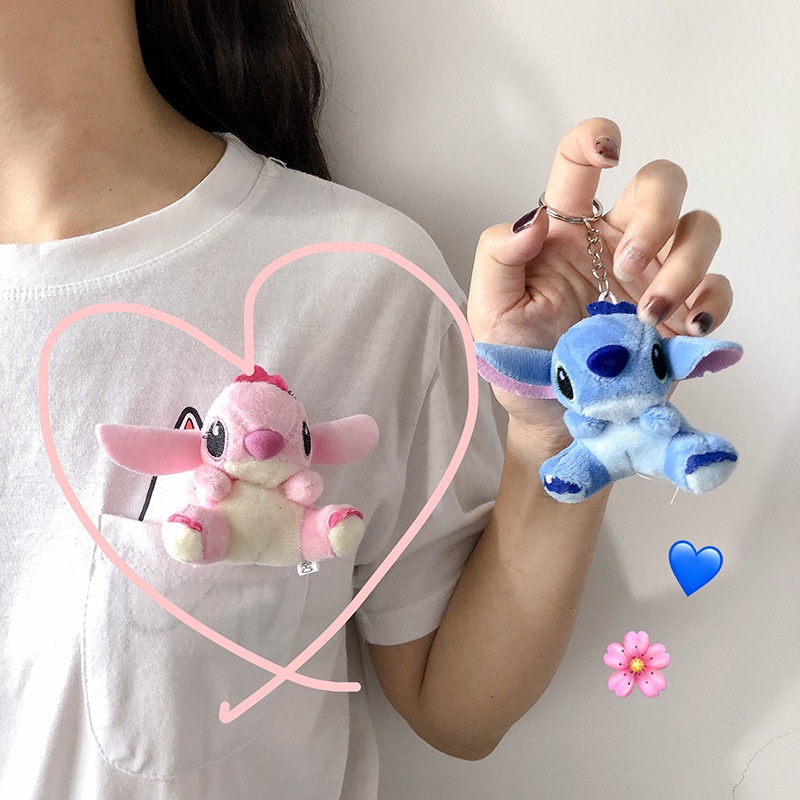 Jual gantungan kunci model stitch karakter lucu bahan cotton barang ...