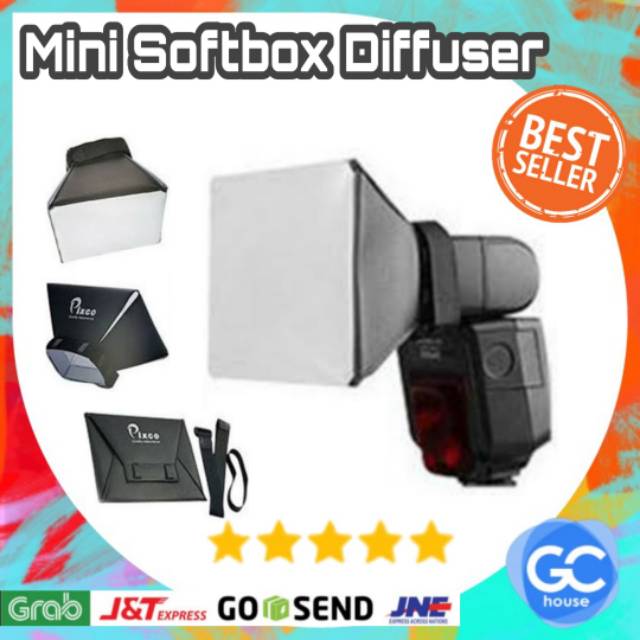 Jual Mini SoftBox Diffuser PIXCO Speedlight Universal Flash light ...