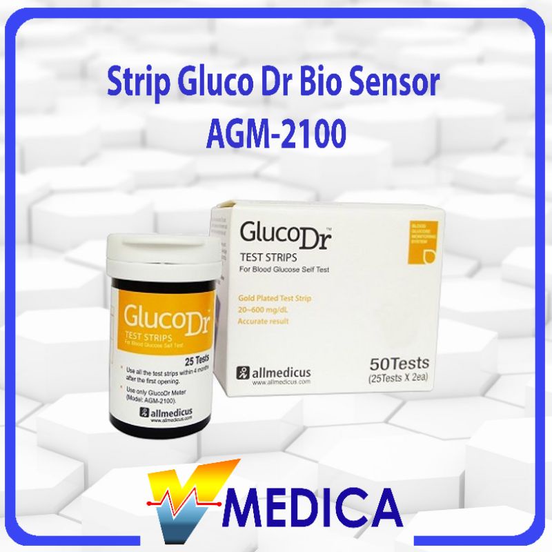 Jual Strip Gluco Dr Bio Sensor (isi 25pc) / Test Strip Gula merk ...