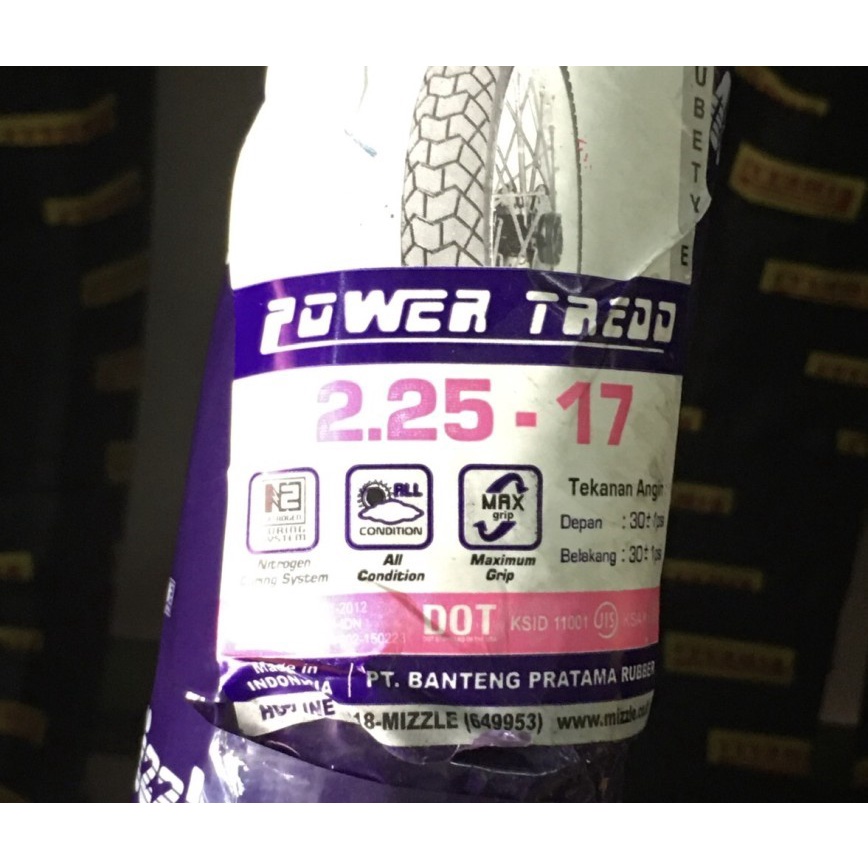 Jual BAN LUAR MIZZLE POWER TREAD 225-17 TUBETYPE | Shopee Indonesia