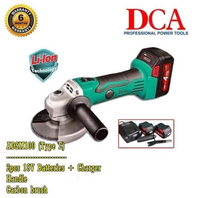 Jual Mesin Gerinda Cordless DCA 18 Volt/ Mesin Grinda Baterai 4 ...