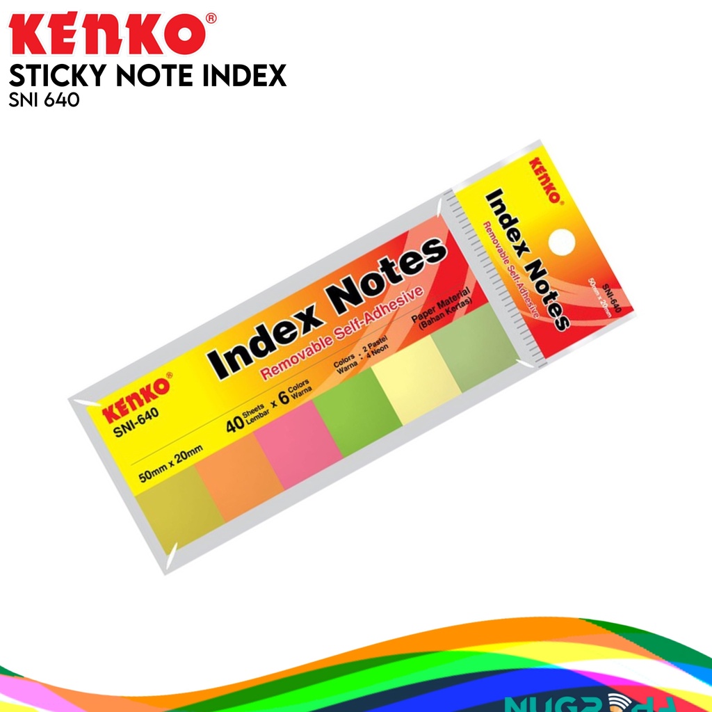 Jual STICK NOTE / STICKY NOTES INDEX NOTE KENKO SNI 640 | Shopee Indonesia