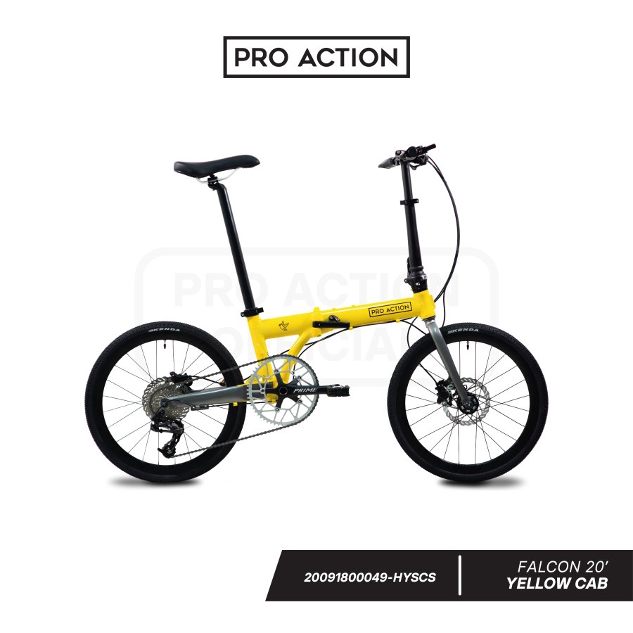 Jual Pro Action - Falcon Folding Bike 10 Speed 20 inch - Yellow Cab ...