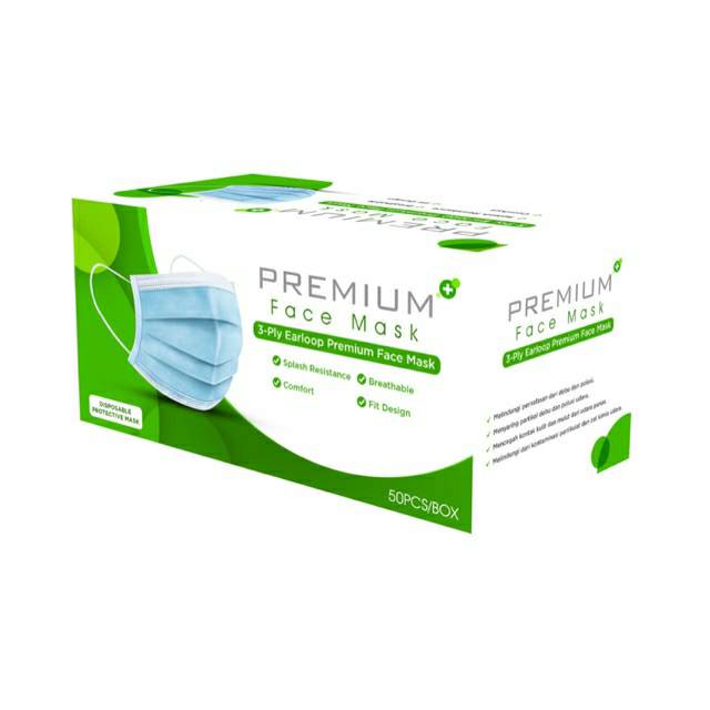 Jual Premium Mask Earloop 3ply ( 50pcs/box ) | Shopee Indonesia