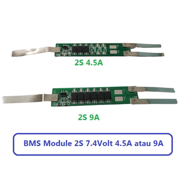Jual BMS Modul 2S 7.4V 7.4volt Module Pelindung Baterai 18650 Protection BMS 2S 4.5A 9A 4.5 9 ...