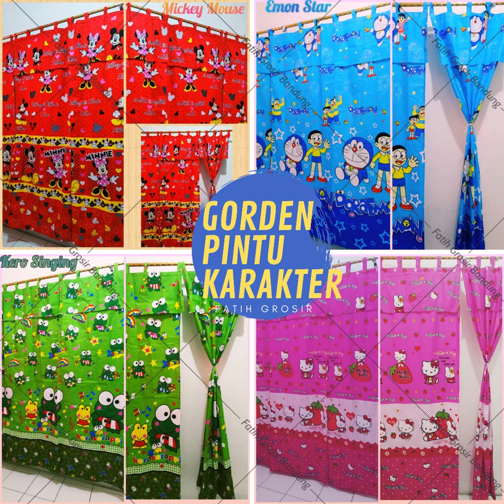 Jual Gorden Pintu Hordeng Jendela Panjang Gordeng Kamar Tidur Murah Minimalis Karakter Poni ...