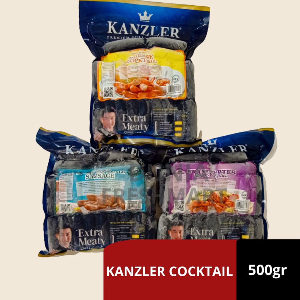 Jual KANZLER COCKTAIL 500GRAM BEEF/CHEESE/FRANKFURTER COCKTAIL SOSIS ...