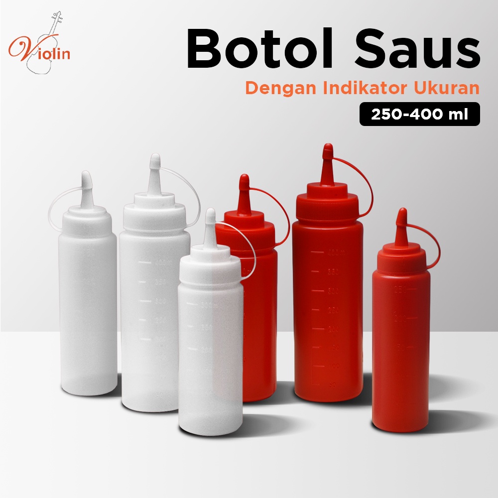 Jual Subron Botol Saus Plastik 250/300/400 ml - Merah/Transparan | Shopee Indonesia
