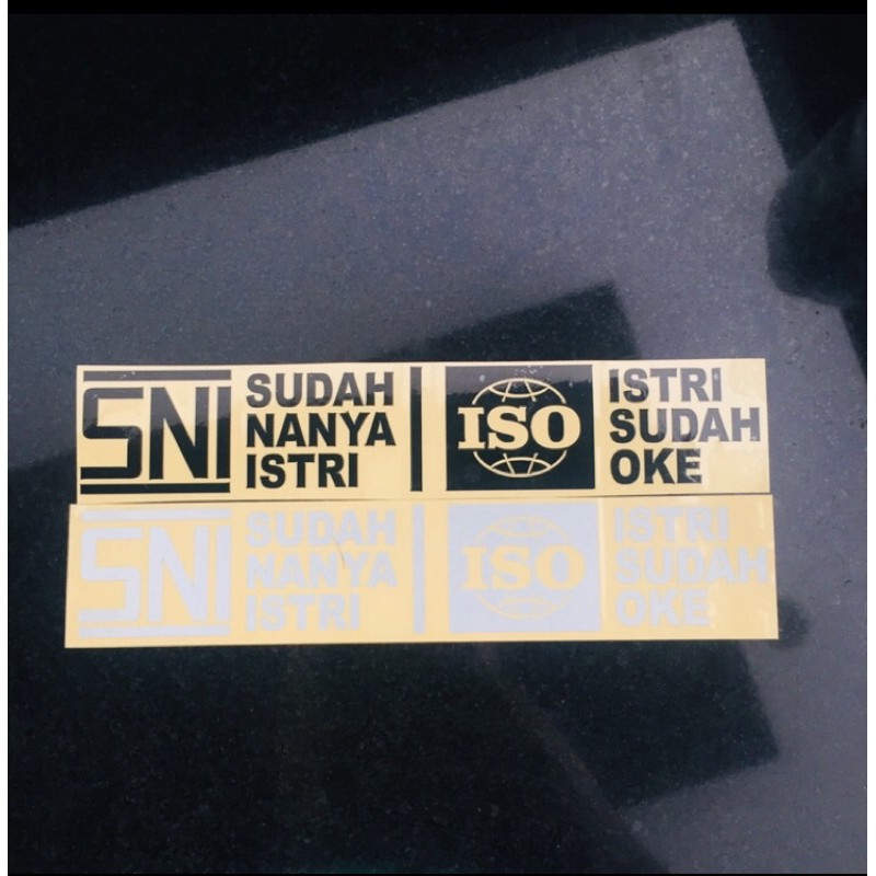 Jual sticker sni iso sudah nanya istri dan istri sudah ok | Shopee ...