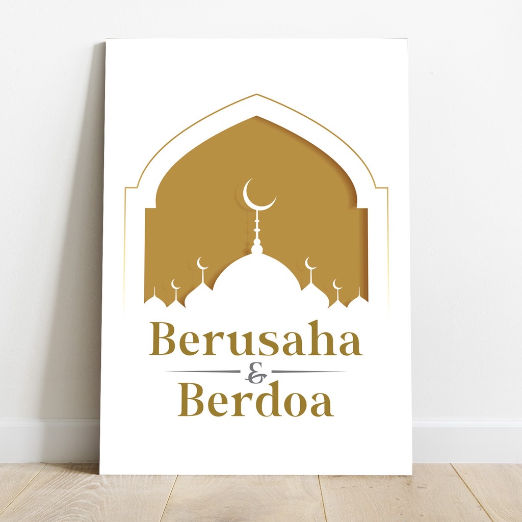 Jual Poster Berusaha dan Berdoa Masjid Iconik Dekorasi Wallpaper ...