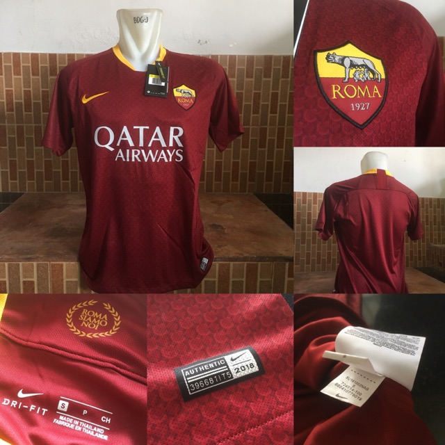 Jual Jersey baju bola As roma home official 2018 2019 grade ori top ...