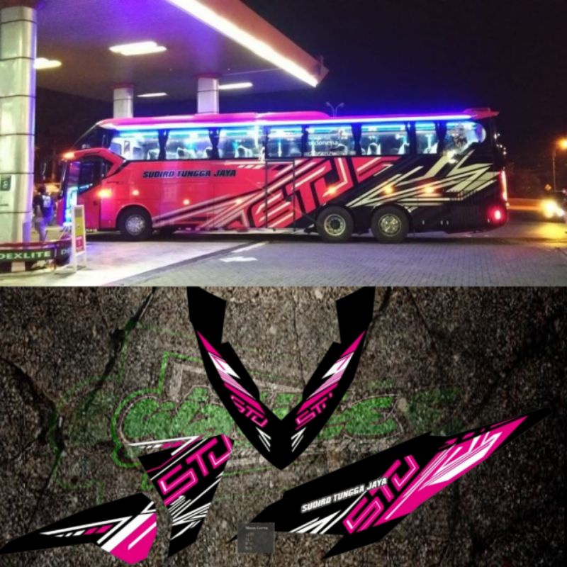 Jual Striping transparan Vario LED livery bus STJ 007 | Shopee Indonesia