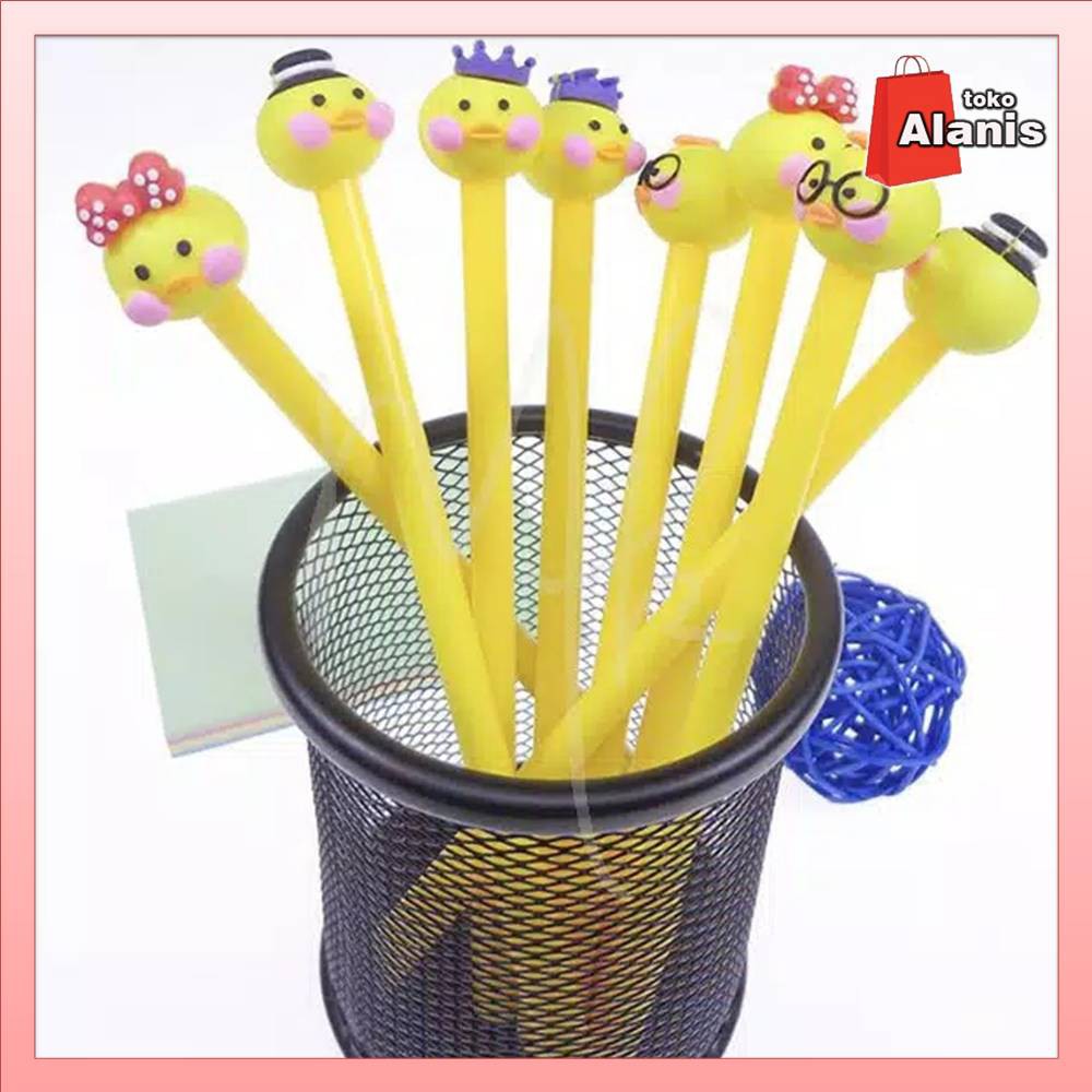 Jual Pulpen Pena Gel Bolpen Karakter Lucu Unik Bebek Lucu Cute Duck ...