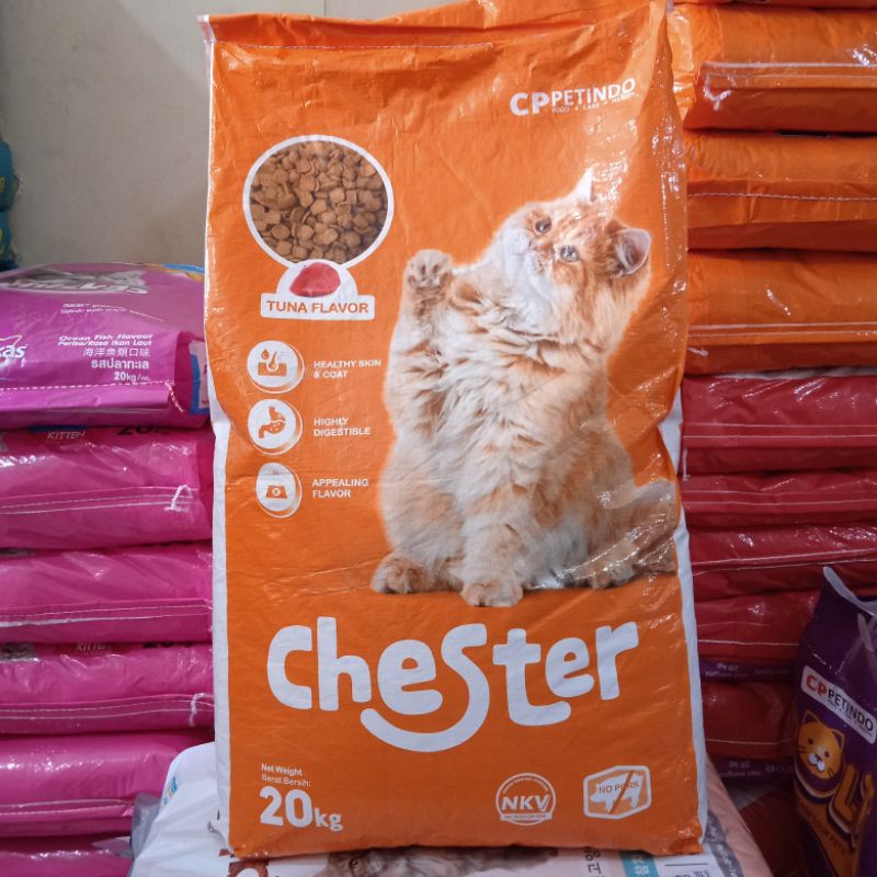 Jual Makanan Kucing Chester 20kg / Chester Rasa Tuna 20kg Cat food ...