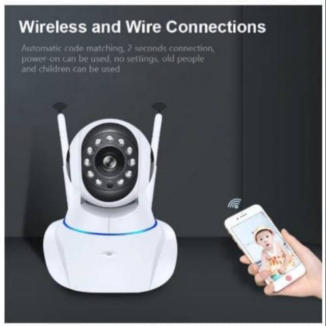 Jual IP CAMERA/IP CAM WIRELESS 720P P2P PAN TILT FUNCTION EC37 | Shopee ...