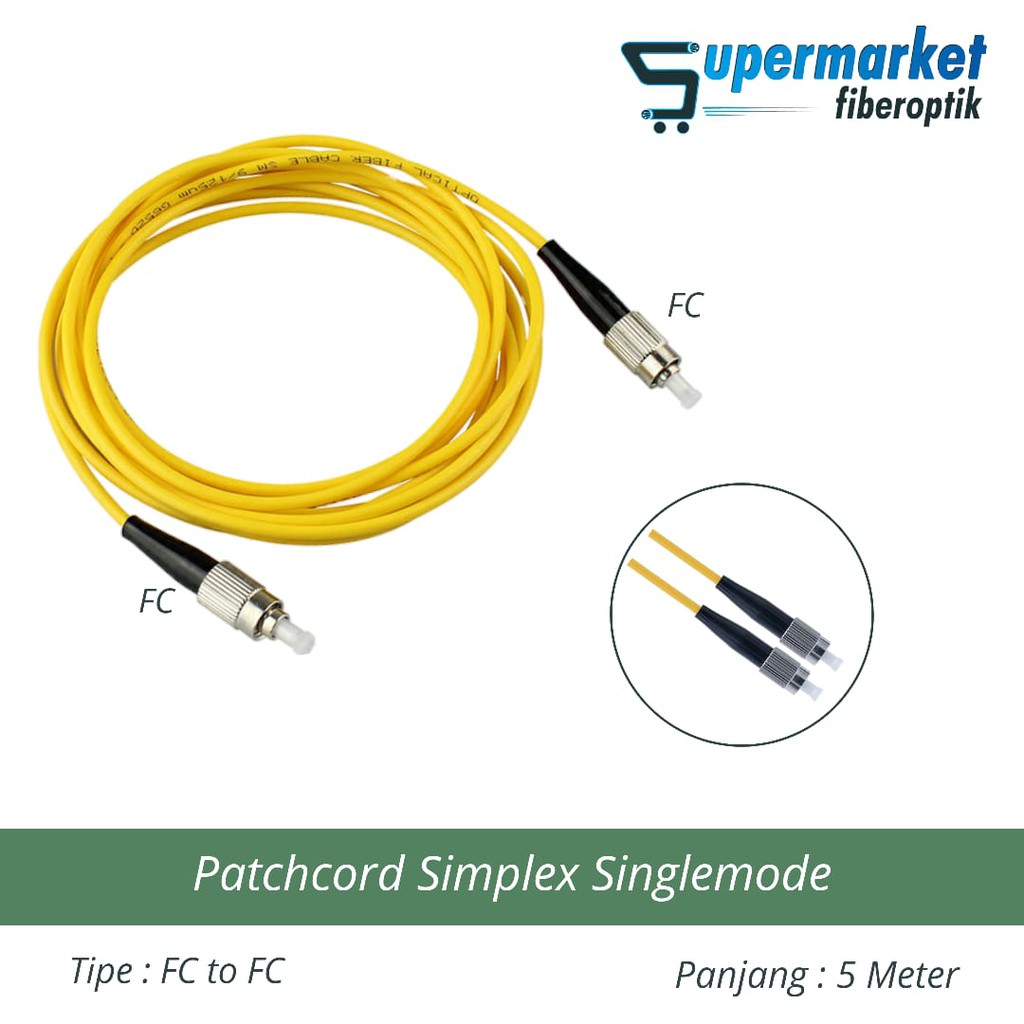 Jual Patchcord Fiber Optik Simplex SM FC to FC Panjang 5 Meter Fiber Optic Patch Cord | Shopee ...