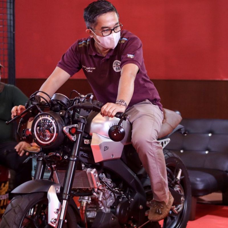 Jual stang caferacer xsr 155 hitam | Shopee Indonesia