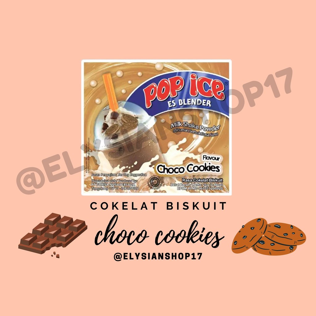 Jual Pop Ice Choco Cookies / Cokelat Biskuit 1 Sachet | Shopee Indonesia