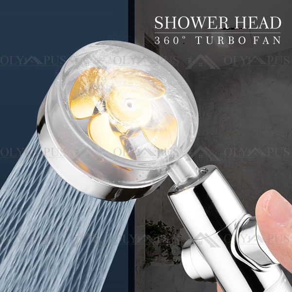 Jual Turbo Fan Shower Head Water Saving High-Pressure Rainfall ...