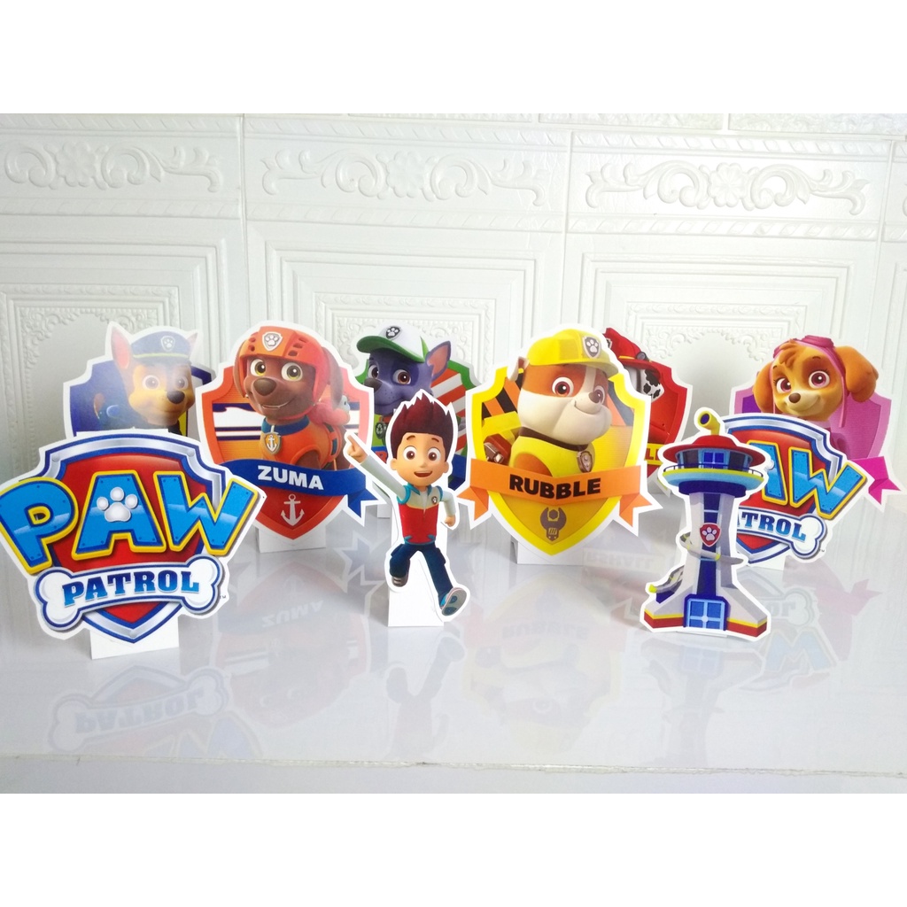 Jual center piece paw patrol / paper doll paw patrol / center piece ...