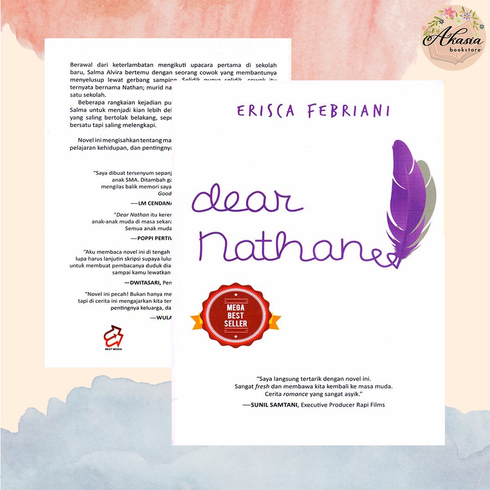 Jual Buku Novel Dear Nathan - Erisca Febriani (cover lama) | Shopee Indonesia