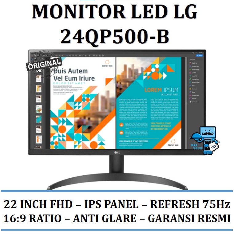 Jual Monitor LED LG 24QP500-B 24" FHD - Garansi Resmi | Shopee Indonesia