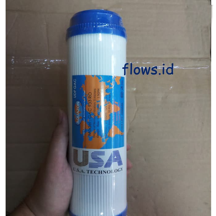 Jual GAC Filter Air 10" / Granular Activated Carbon 10" Inch Filter Air Aquazon Reverse Osmosis ...