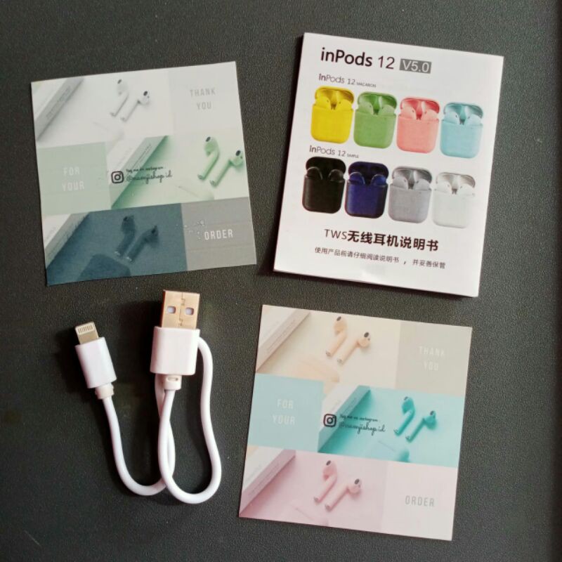 Jual namjishop.id_ inPods 12 MACARON/SIMPLE Free Case i12_ Bluetooth ...