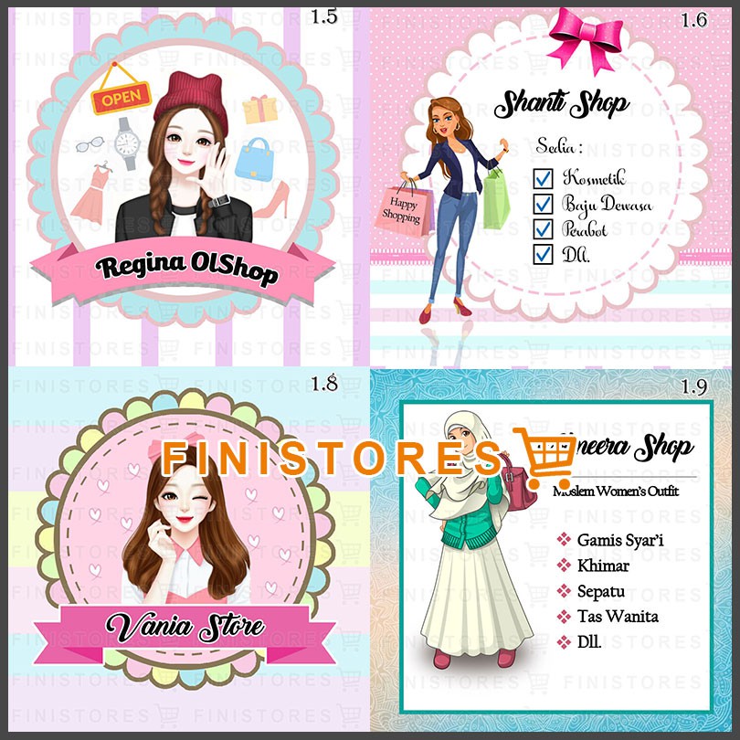 Jual Logo Olshop Cantik [Hanya Desain Tanpa Cetak] | Shopee Indonesia