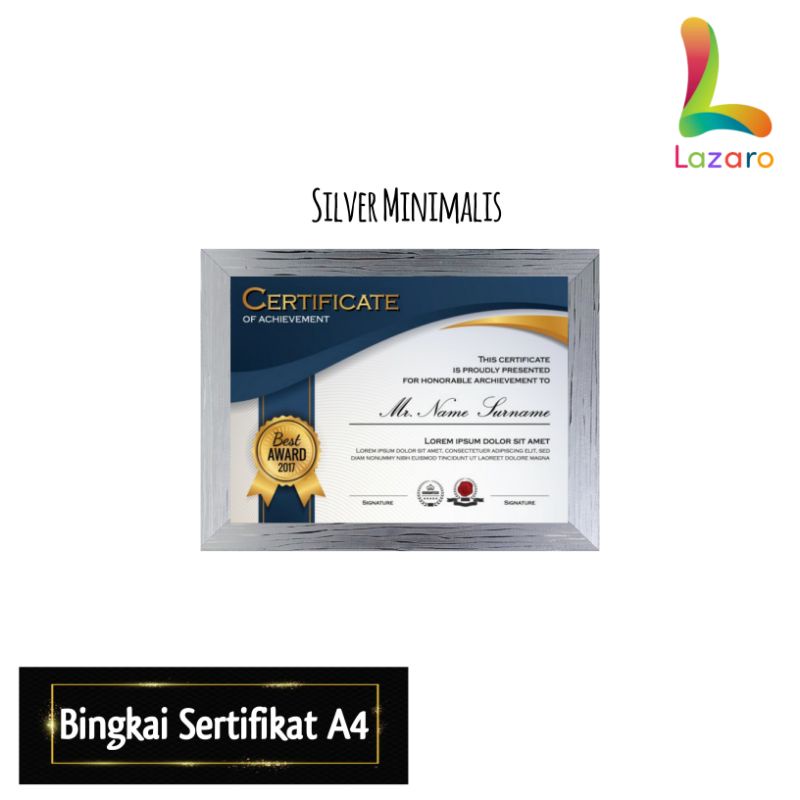 Jual bingkai sertifikat a4 frame piagam a4 pigura a4 21x30 | Shopee ...