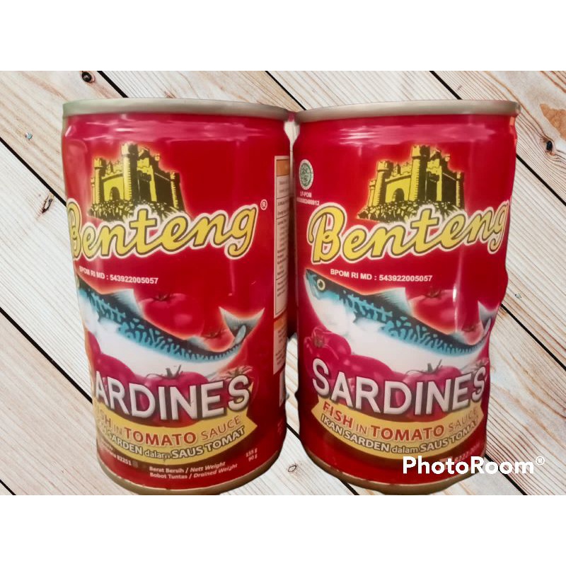 Jual Sarden benteng ikan sarden dalam saos tomat isi 155gr | Shopee ...