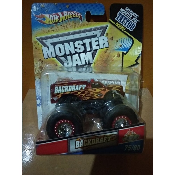 Jual Hot Wheels Monster jam grave digger, backdraft, grinder ...