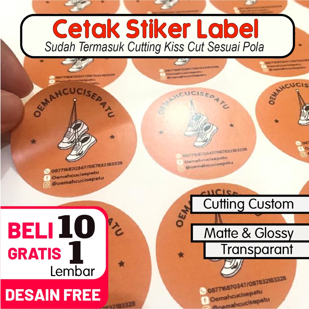 Jual CETAK STIKER LABEL OLSHOP MAKANAN MINUMAN MURAH SUDAH CUTTING ...