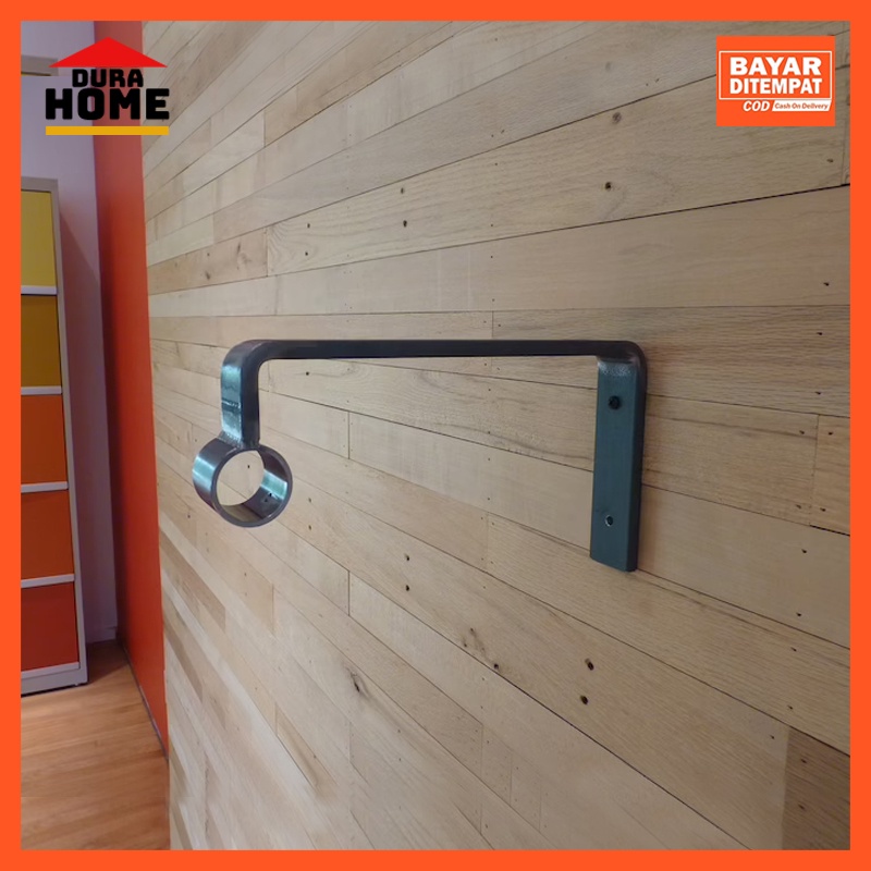 Jual Gantungan Baju Dinding Tempel, Hanger Pakaian Rak Besi Siku ...