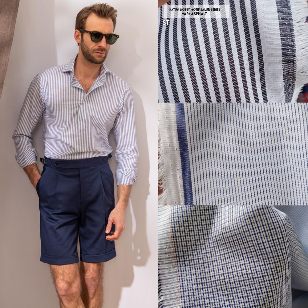 Jual Katun Dobby Motif Salur Series | Shopee Indonesia