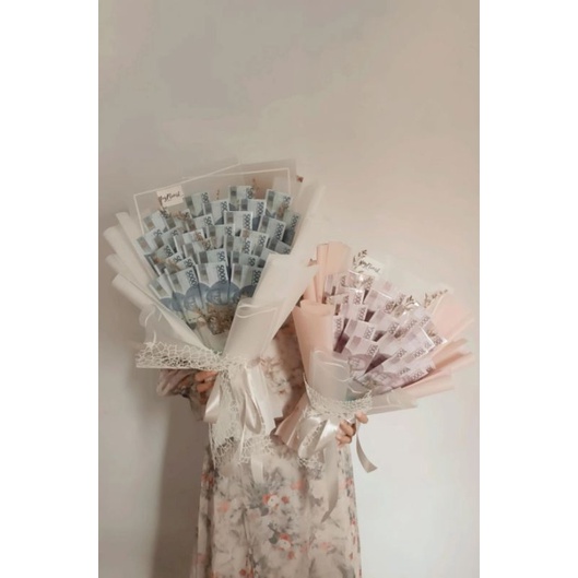 Jual BUKET UANG 10 LEMBAR MONEY BOUQUET BUKET WISUDA BUKET BUNGA KADO ...