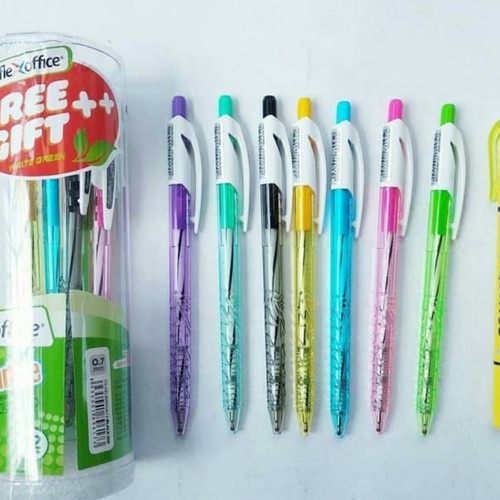 Jual PULPEN /PENA TULIS FLEOFFICE TRENDEE 0,6 MM 1TOPLES ISI 12 PCS TINTA HITAM | Shopee Indonesia