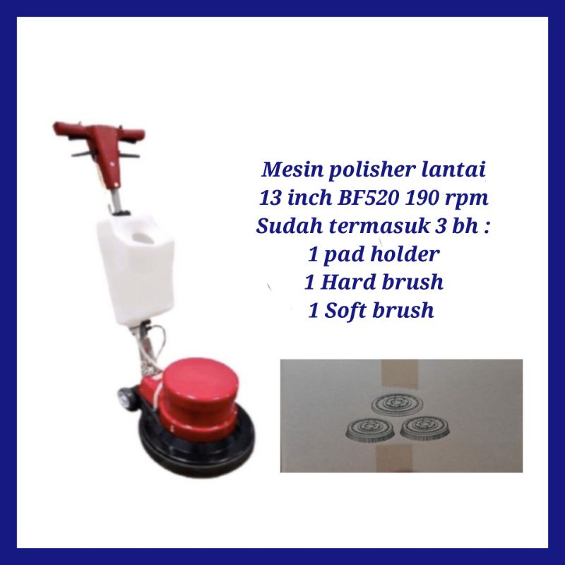 Jual Mesin polisher lantai 13 inch BF520 190 rpm floor polisher ...