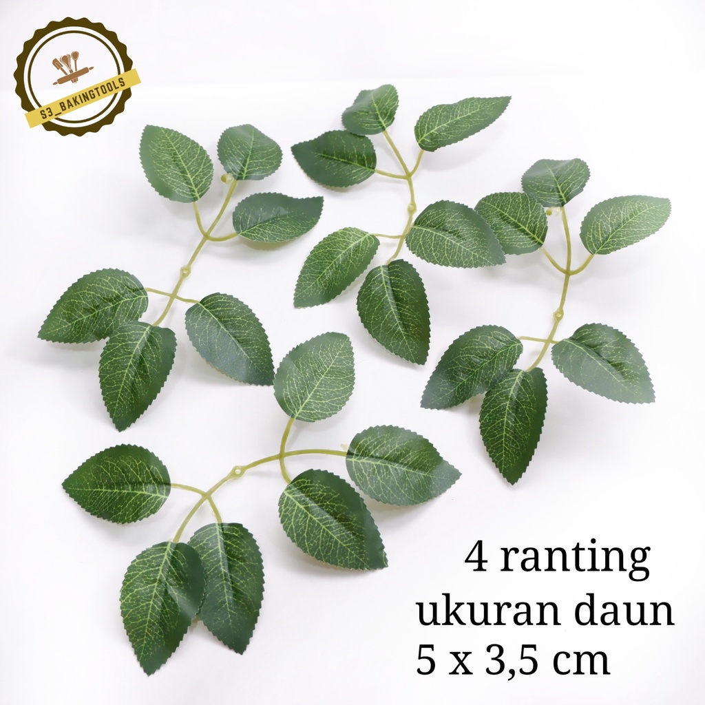 Jual Daun mawar artificial leaves 4 batang spt gambar | Shopee Indonesia