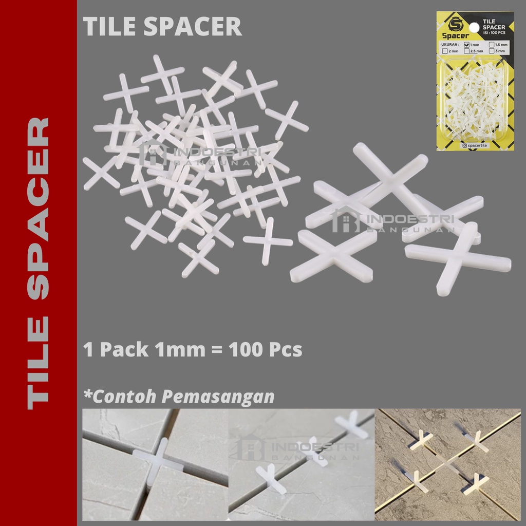 Jual Tile Cross Spacer / Tile Spacer Cross / Nat Spacer (Jarak 1 MM ...