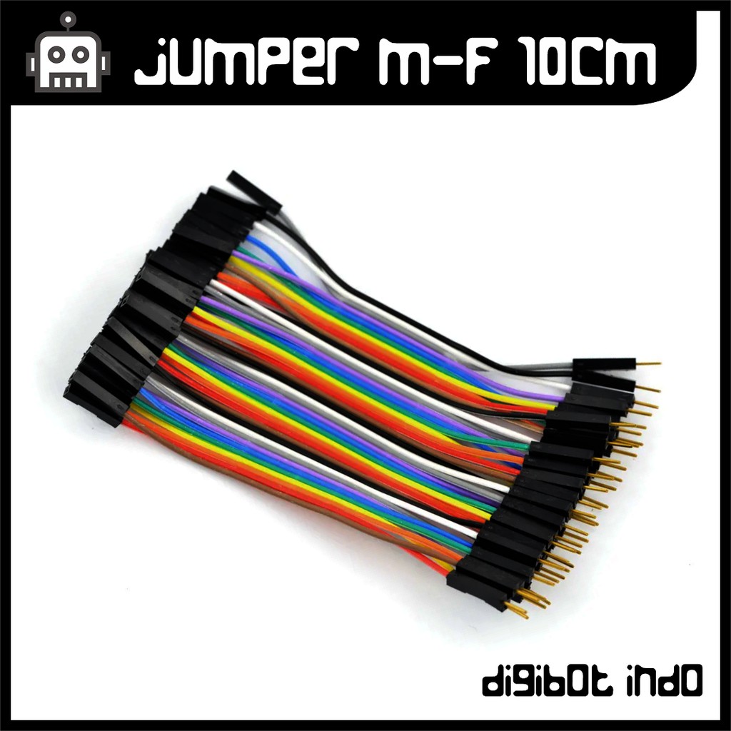 Jual 40pcs Jumper Cable 10cm Male to Female - MF FM Dupont Kabel ...