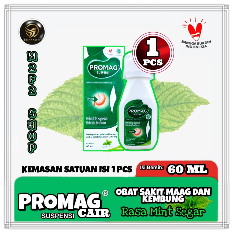 Jual Promag Cair Obat Sakit Maag dan Kembung Botol Rasa Mint - 60 ml ...