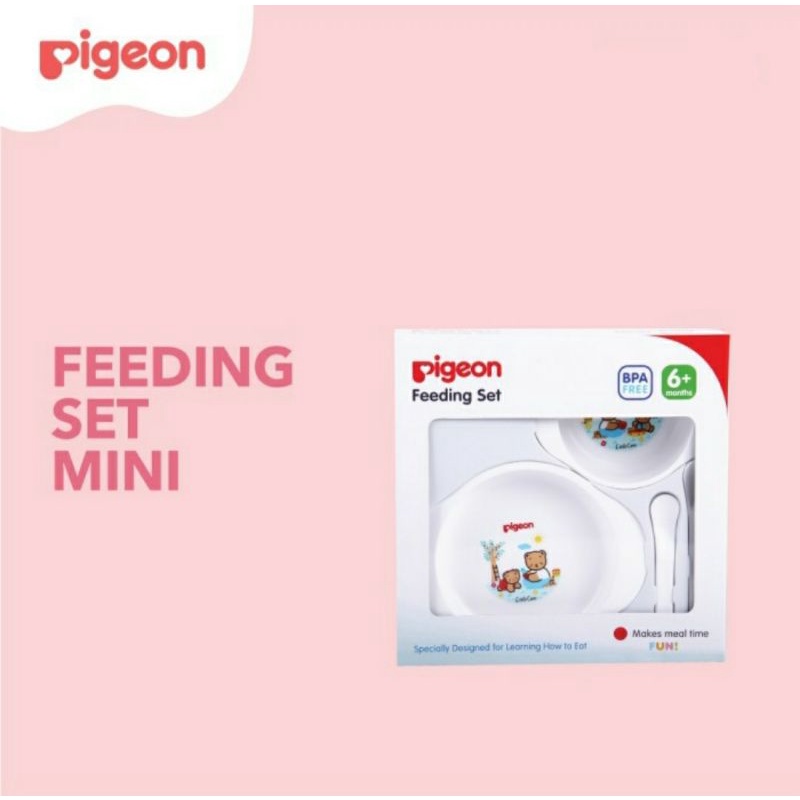 Jual PIGEON Baby Feeding Set Mini Piring Makan Bayi Sendok Bayi Pigeon ...